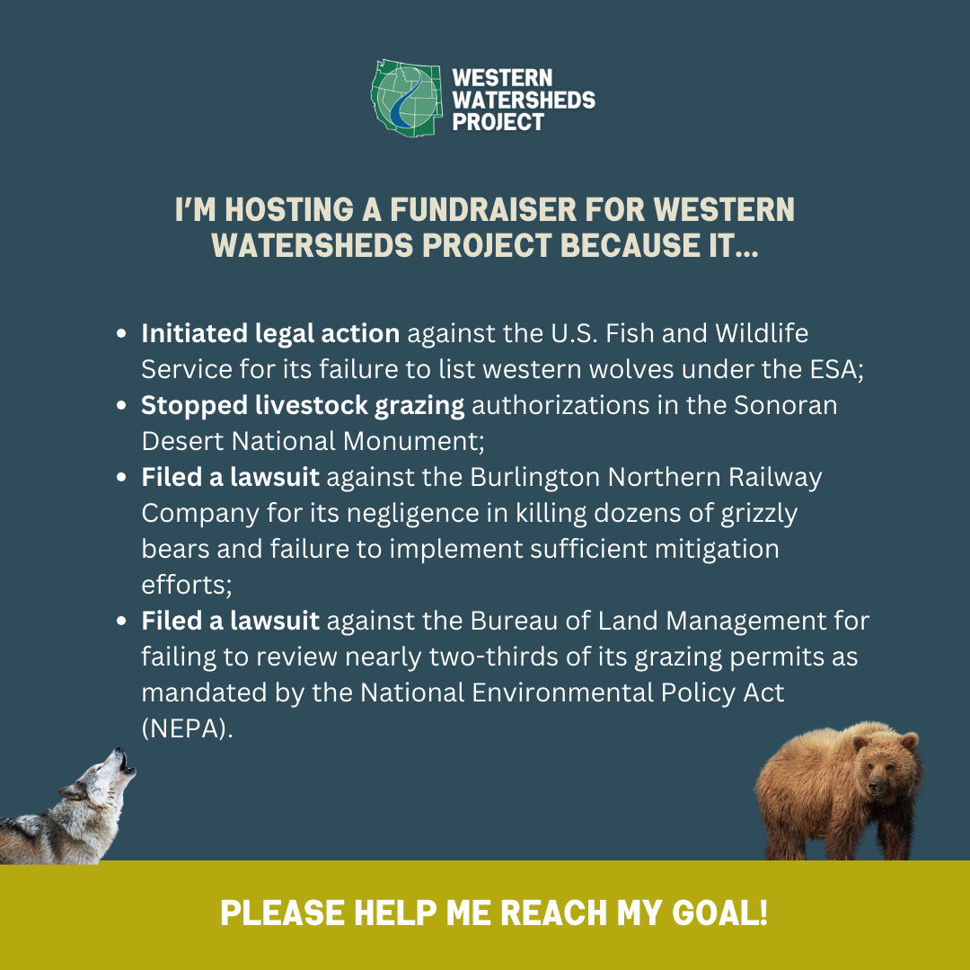 Create a Fundraiser - Western Watersheds Project